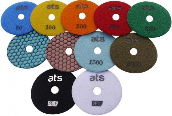 Dry Diamond Polishing pads for Concrete & Granite | ATS Diamond Tools